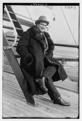 Photo:Albert Coates,English conductor,composer,fur lined coat,boat | eBay