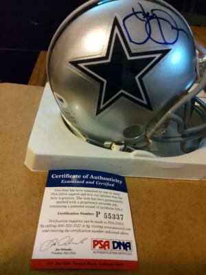 JERRY JONES AUTOGRAPHED SIGNED MINI HELMET HOF DALLAS COWBOYS OWNER PSA ...