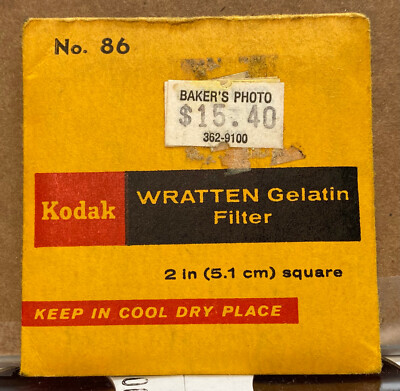 KODAK WRATTEN GELATIN FILTER NO. 86 2" or 50mm Square | eBay