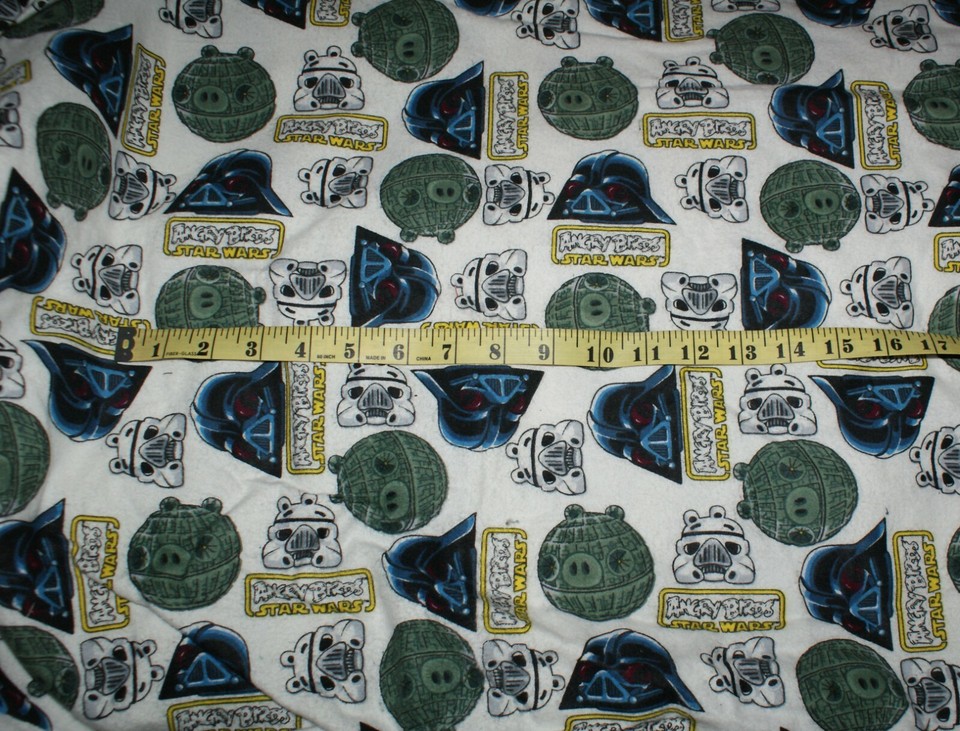 Angry Birds Star Wars Flannel Fabric Sewing Quilting BTY Fast Shipping ...