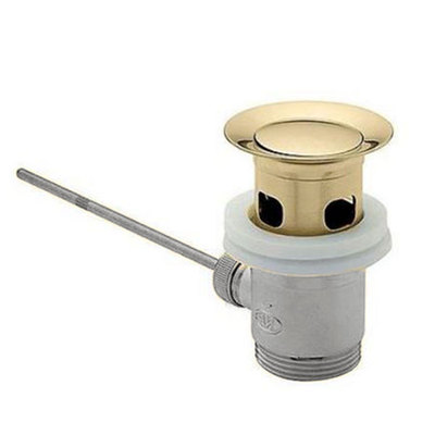 Gold Bathroom Basin Rod Operated Push Pull Lever Pop Up Waste | eBay