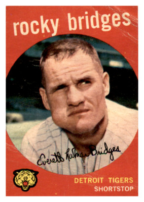 1959 Topps # 318 Rocky Bridges Detroit Tigers Baseball Card | eBay