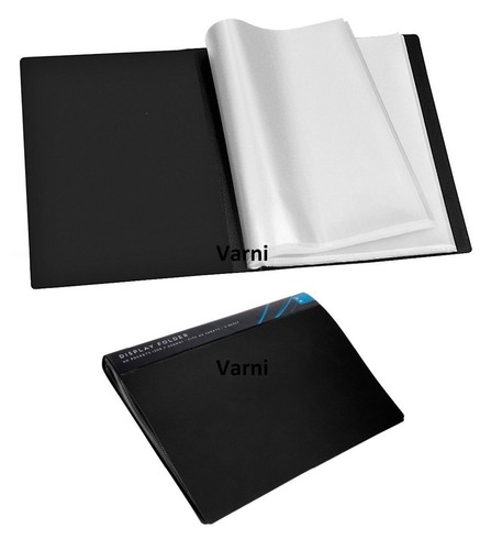 A4 Document Certificate Display Folder 62 Plastic Transparent Pockets ...