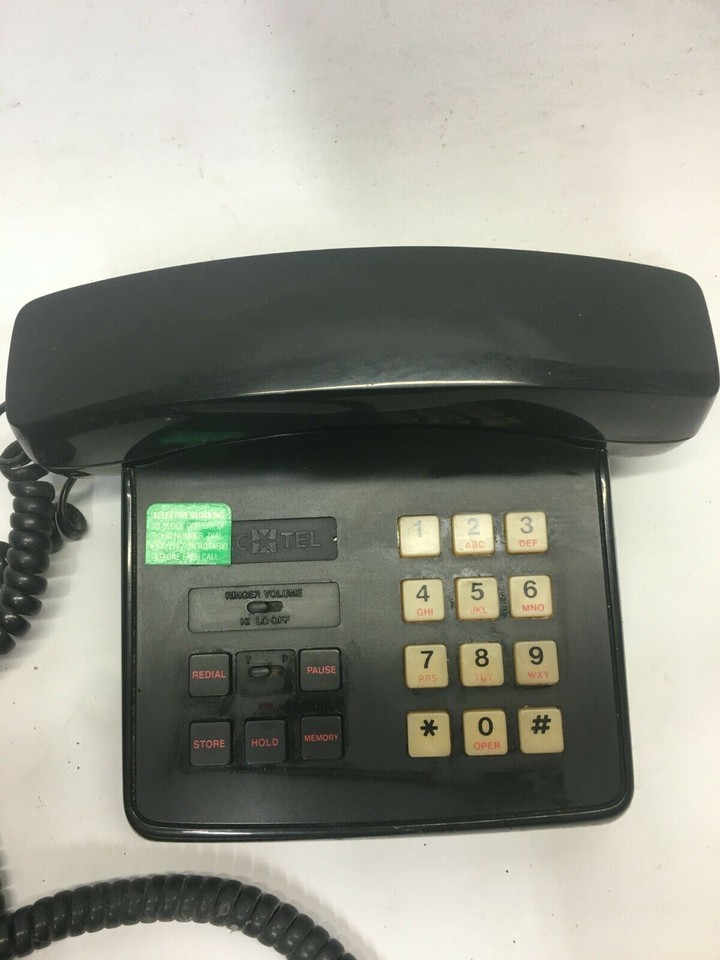 Vintage pac tel Wall Classic Plus Telephone Black Model R678-SF with ...