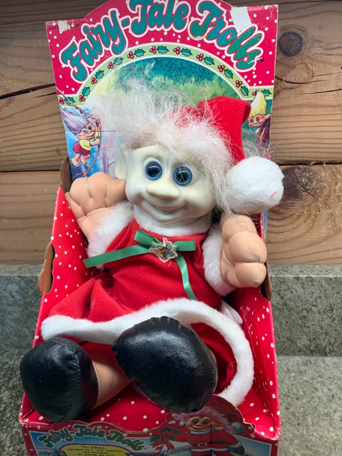 Mrs Santa Claus Troll Doll 1992 Music Light Vtg 90s Christmas Toy Shelf ...