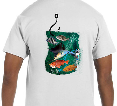 Real Fins Fishing Snapper Marlin Snapper Grouper Reef T-Shirt Short ...