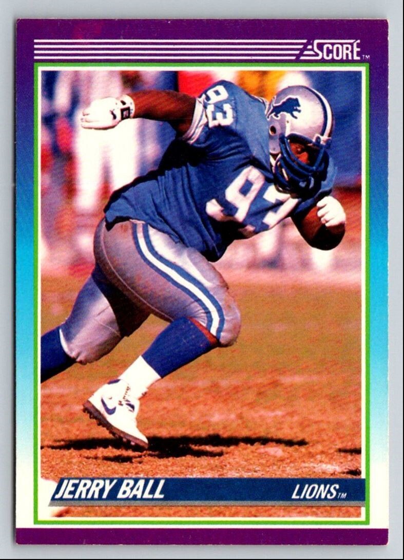 1990 Score #204 Jerry Ball Detroit Lions Football Card | eBay