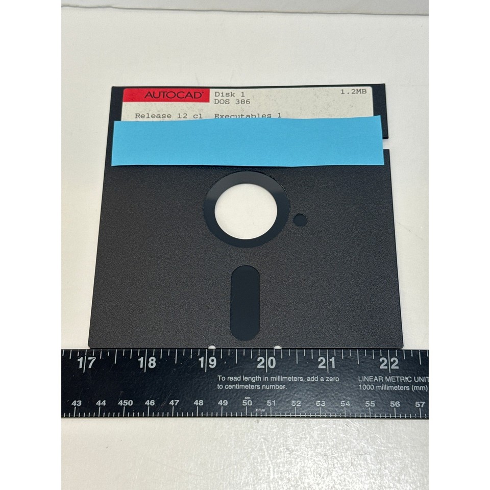 AUTODESK AUTOCAD Release 12 C1- Floppy Disk-12 Disk Set w/Serial Number ...