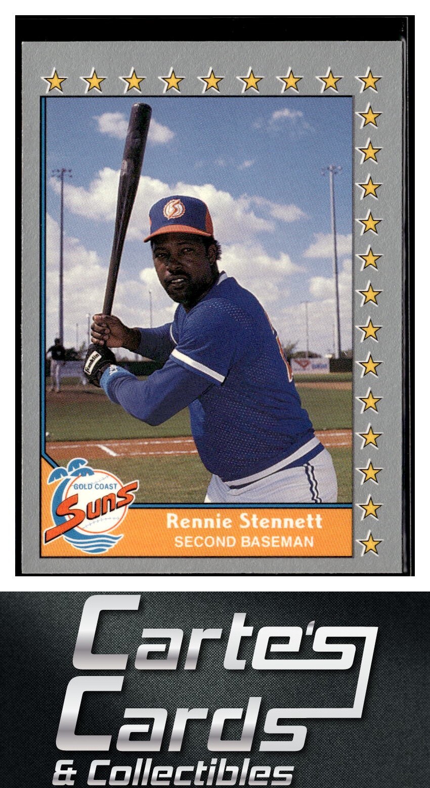 Rennie Stennett 1990 Pacific Senior League Glossy #79 Gold Coast Suns ...