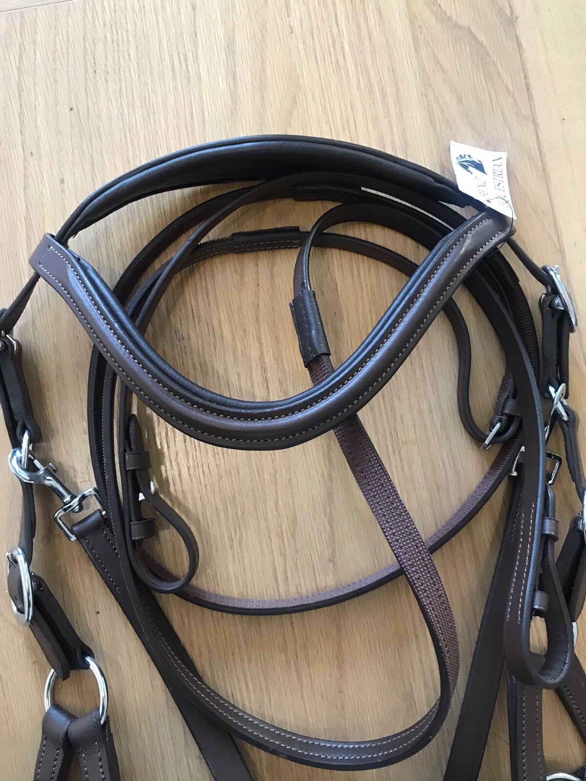 ANATOMICAL BITLESS BRIDLE PADDED SIDE-PULL & CROSSOVER BROWN BLACK FULL ...