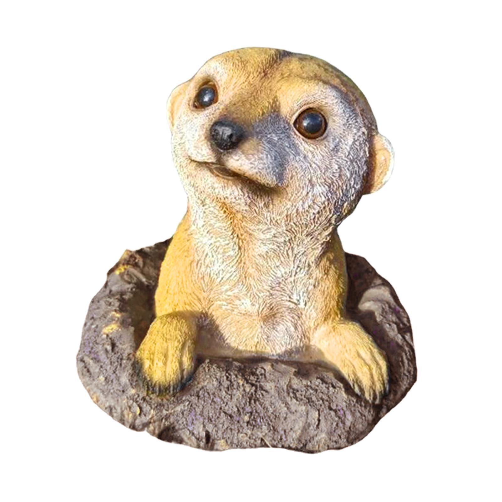 Ourdoor Meerkat Statue Garden Decor Lawn Animal Sculpture Yard ...