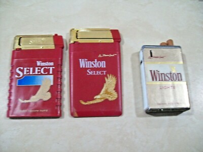 3 Winston (Select & Lights) Cigarette Lighters Super Slim and Box | eBay
