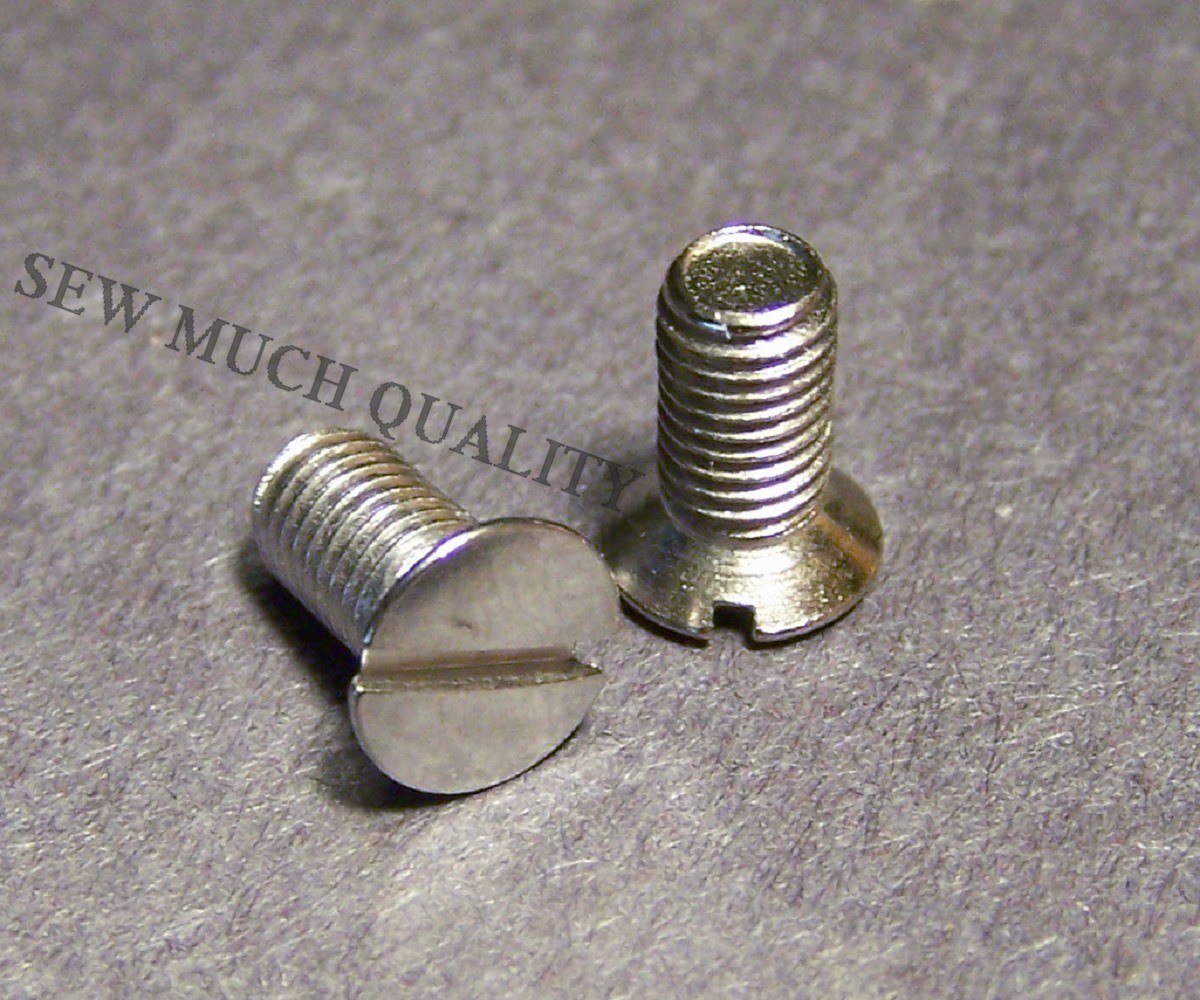 NEEDLE PLATE SCREW Front (2pcs) Singer 14U444B 14U454B 14U46B 14U64A ...