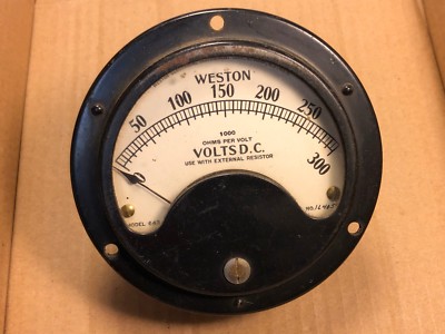 Amp & Voltmeters - Weston Dc Voltmeter Model