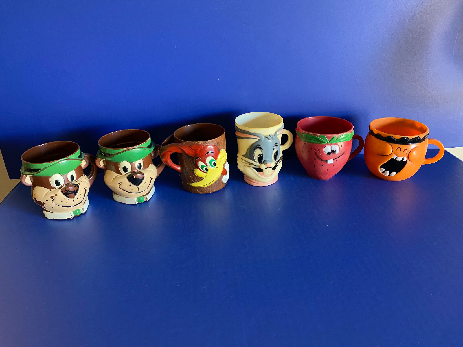 6 Vintage Plastic Cups Kool Aid Yogi Bear Woody Woodpecker | eBay