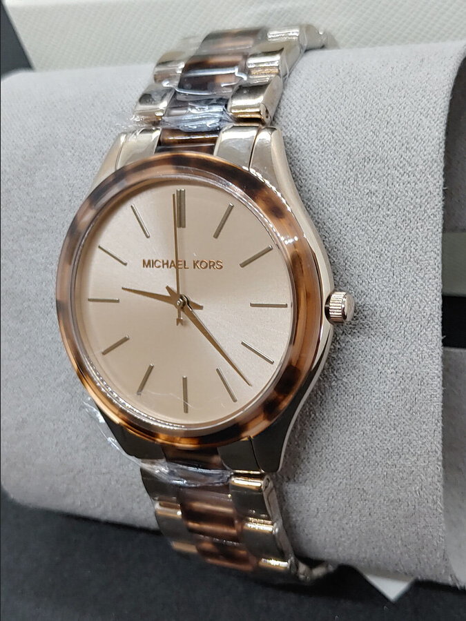 Michael Kors Slim Runway Pale Pink Turle Style Women's Watch MK4542 for ...