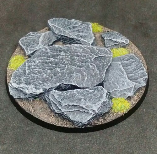 80mm resin base Rock Slate Stone for Warhammer 40k Age of Sigmar ...