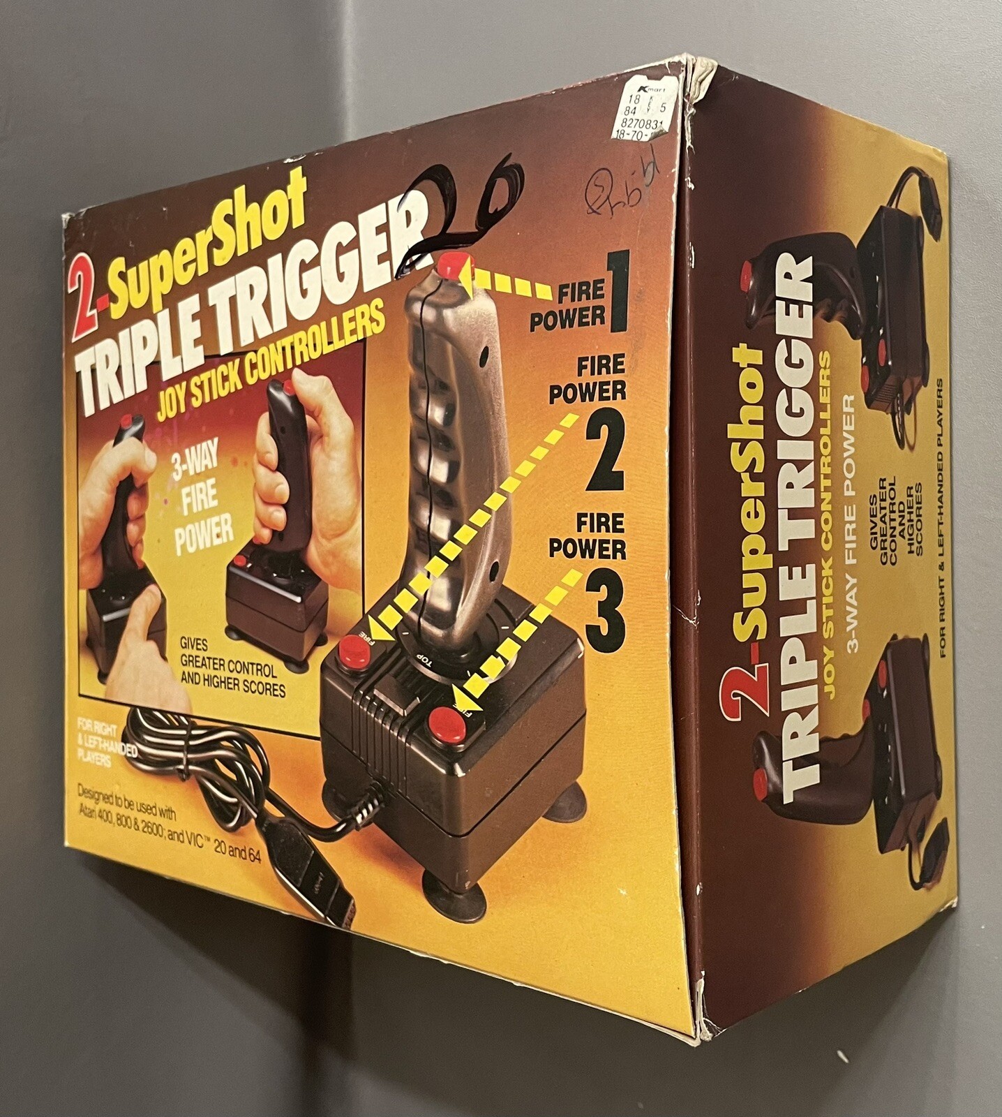 Vintage Commodore/Atari 2-Supershot triple Trigger Joysticks ...