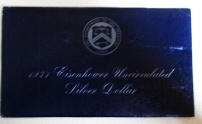 1971 BLUE IKE UNCIRCULATED DOLLAR. WITH ENVELOPE AND COA. | eBay