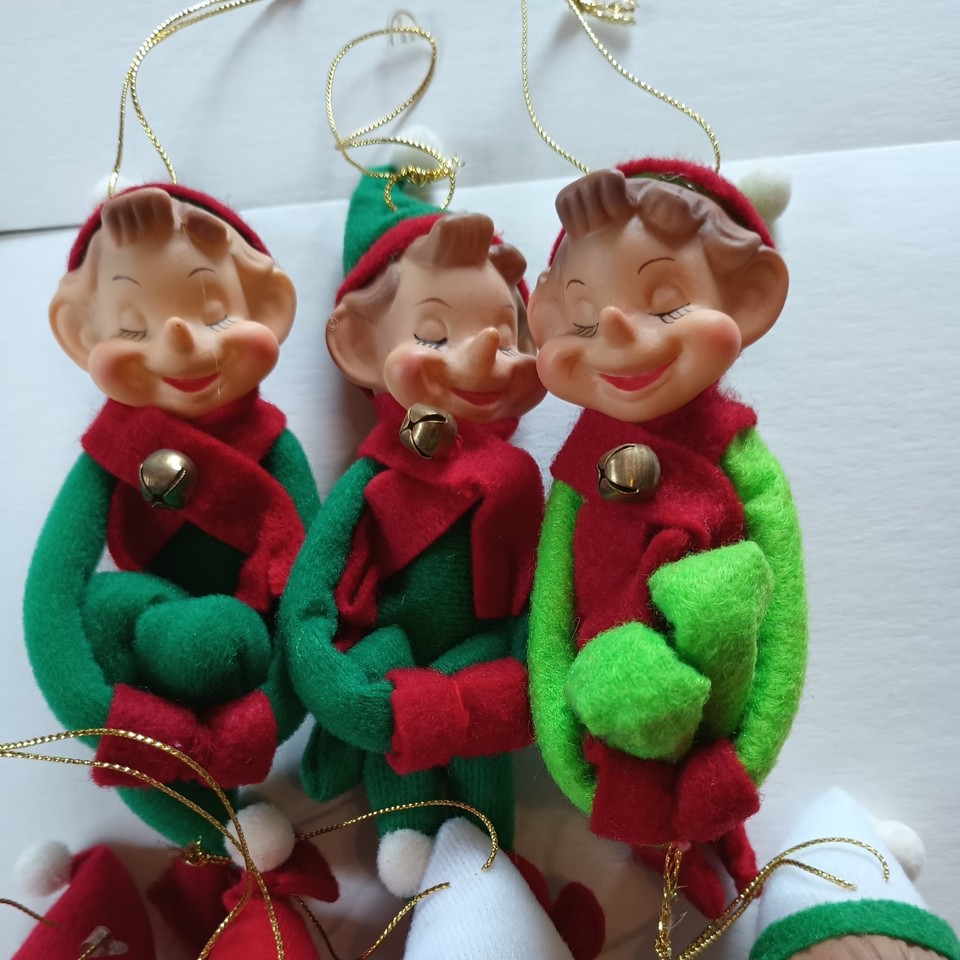 Set of 7 Christmas Knee-Hugger Elves Reproductions | eBay
