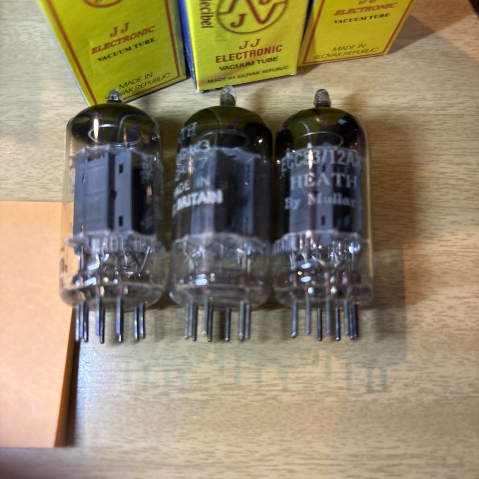 Lot of 3 Heath by mullard 12AX7/ecc83 long grey plate 1959 tubes | eBay