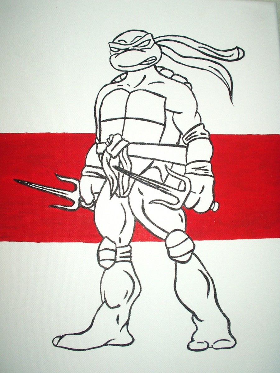 Raphael Turtle Painting Raphael - The Muscle Poster