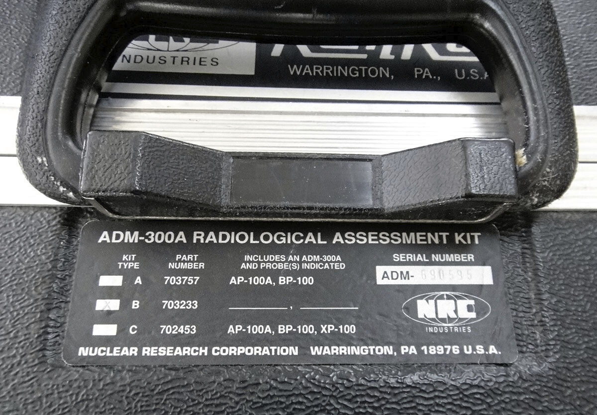 ADM300 RADIACMETER CASE ONLY, NUCLEAR RESEARCH INDUSTRIES NRC REM-RAD ...