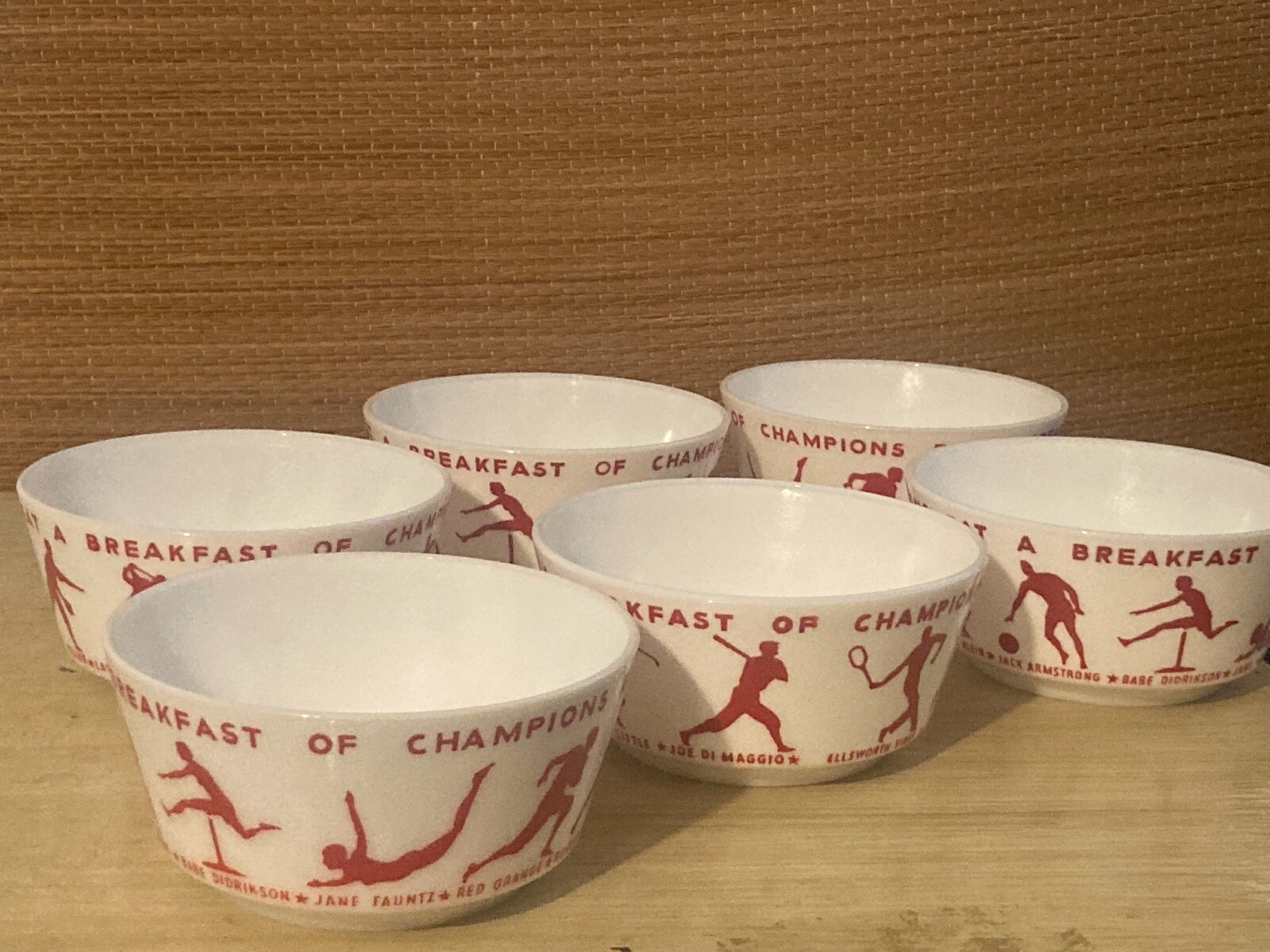 Vintage 1937 Wheaties Breakfast of Champions Milk Glass Premium Cereal ...