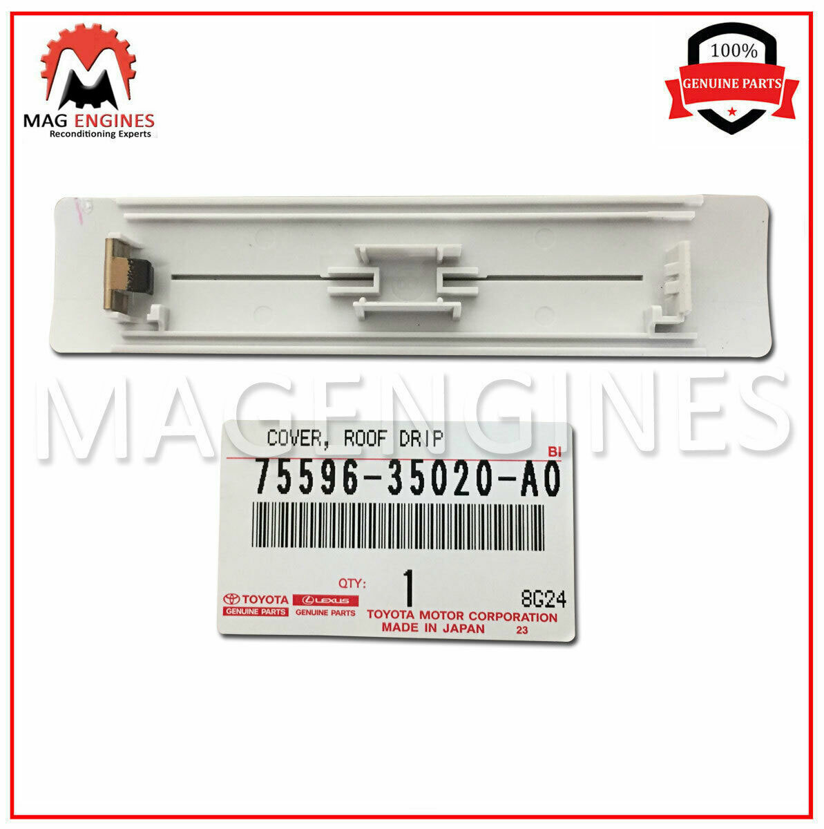 75596-35020-A0 GENUINE OEM COVER, ROOF DRIP SIDE FINISH MOULDING JOINT ...