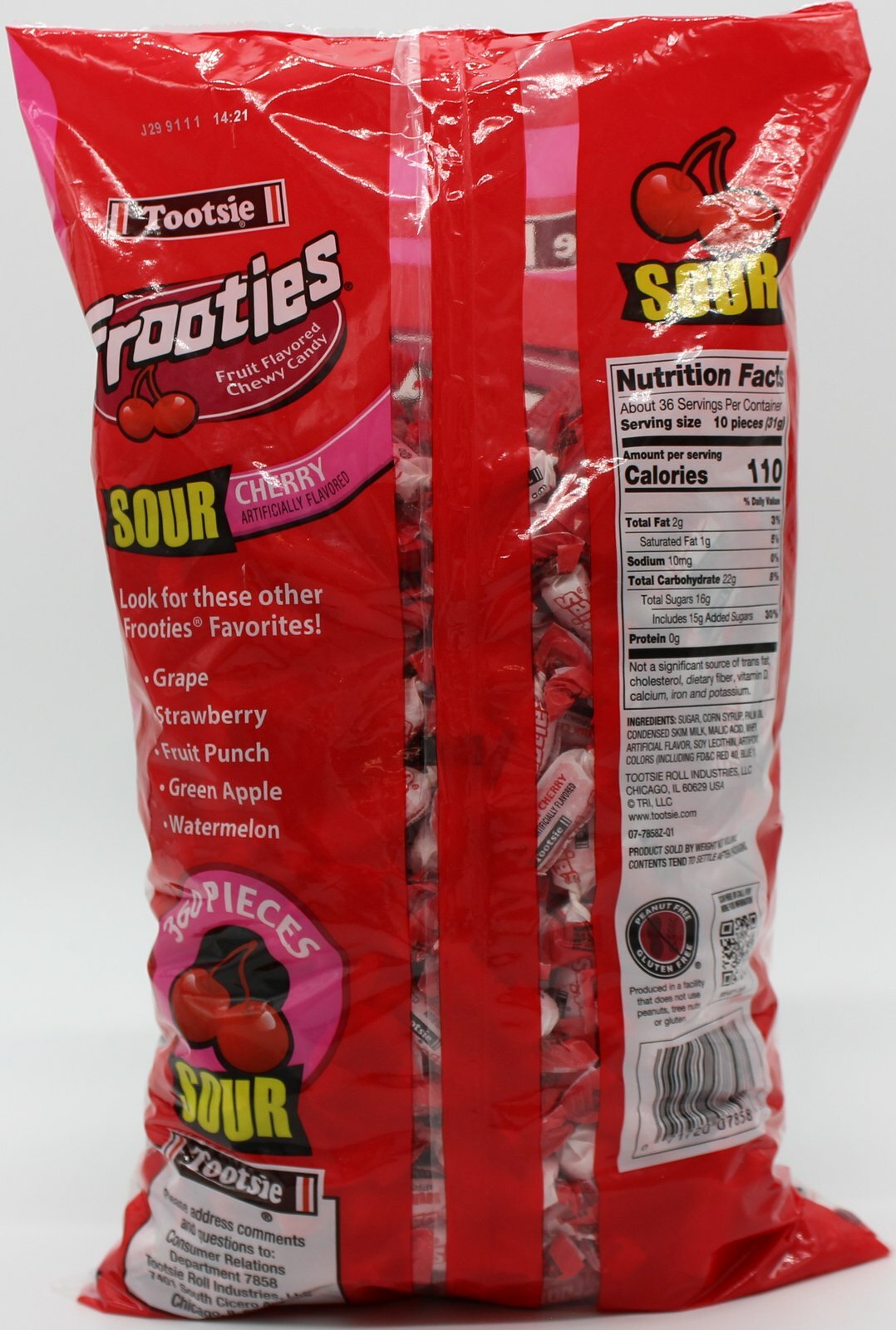 Frooties Sour Cherry Candy 360 Ct Tootsie Chews Bulk Candies Fruities 2 ...