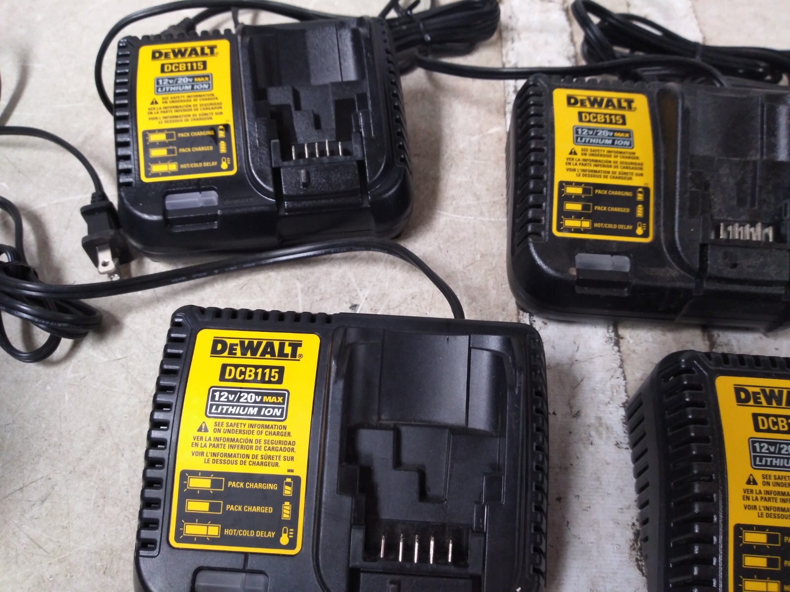 DeWALT DCB115 12V/20V Battery Charger (Lot of 5) #30 885911508681| eBay