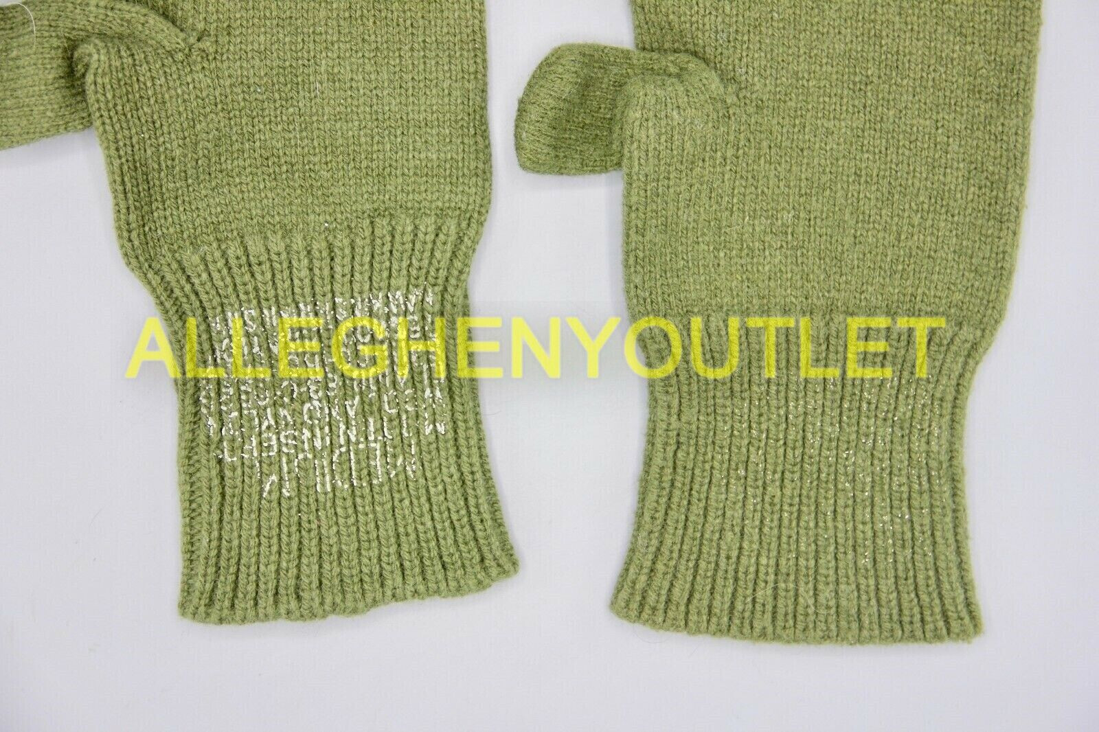 2 Pair Medium Military WOOL MITTEN INSERTS w/ Trigger Finger USED Free ...