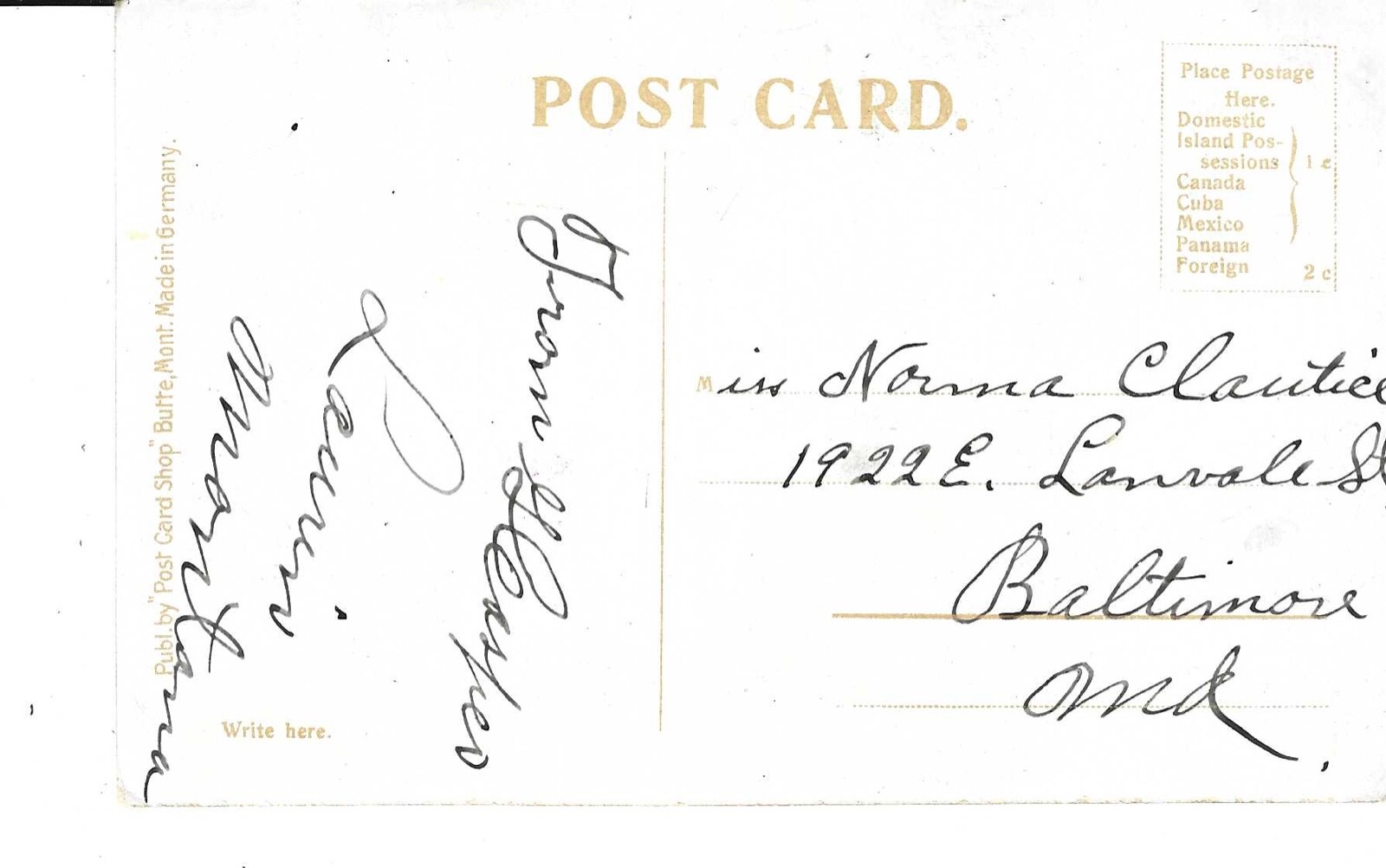 POSTCARD STEEL GALLOWS FRAME AT THE ORIGINAL MINE 115 FEET HIGH BUTTE ...