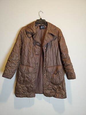 Vintage Weather Watcher Brown Puffy Tapered Jacket/Coat | eBay