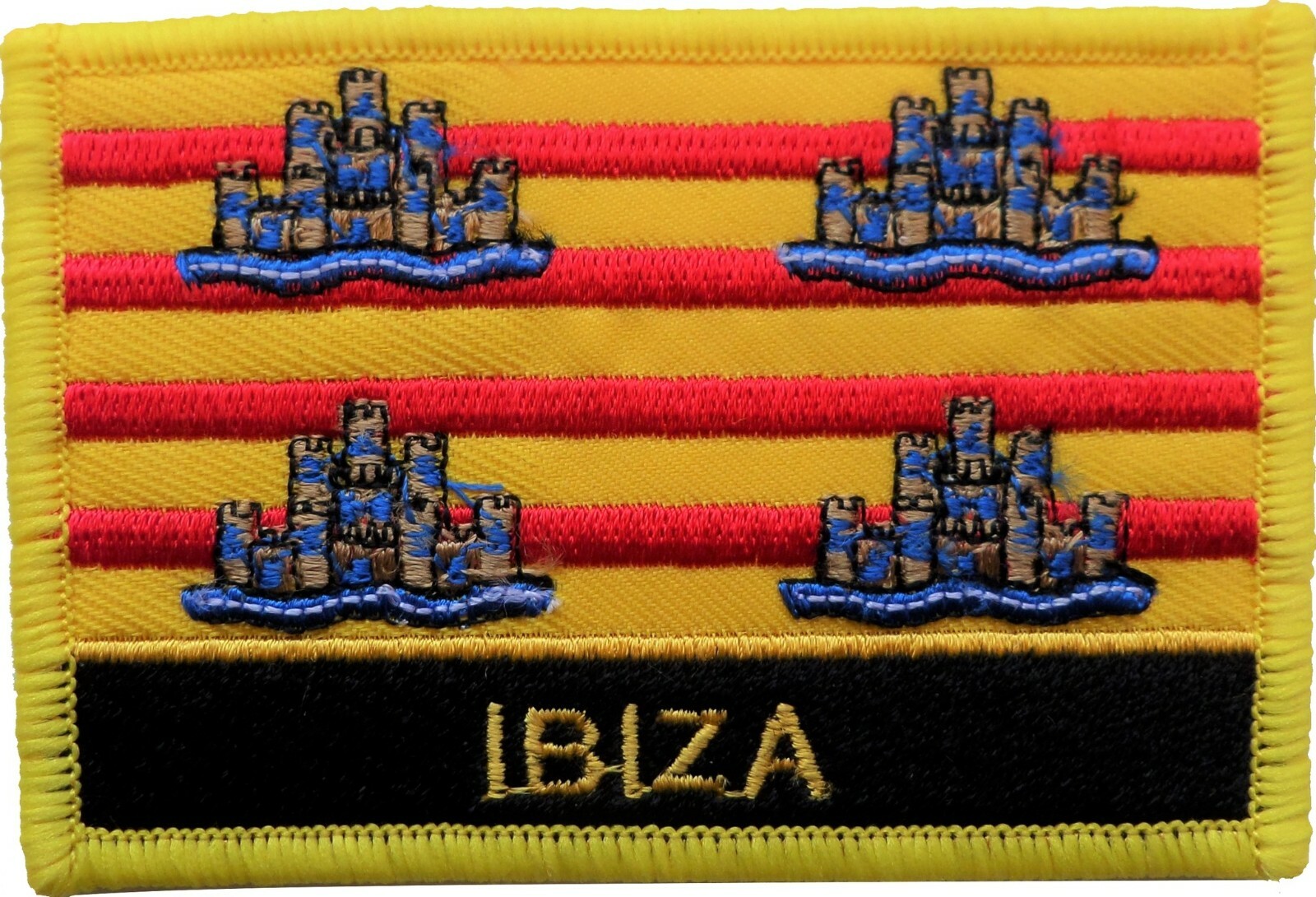 Spain Balearic Islands Ibiza Flag Embroidered Patch - Sew or Iron on ...