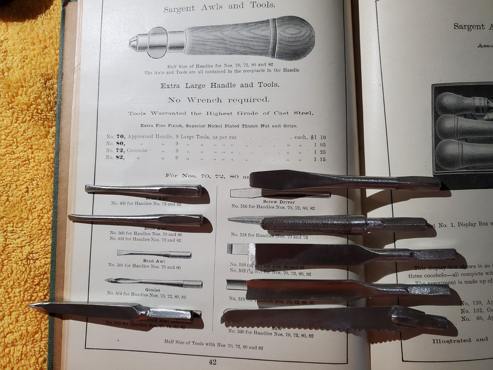 Sargent Wood Multi Tool No. 72, Cocobolo Handle W/8 Bits. Patented Aug ...