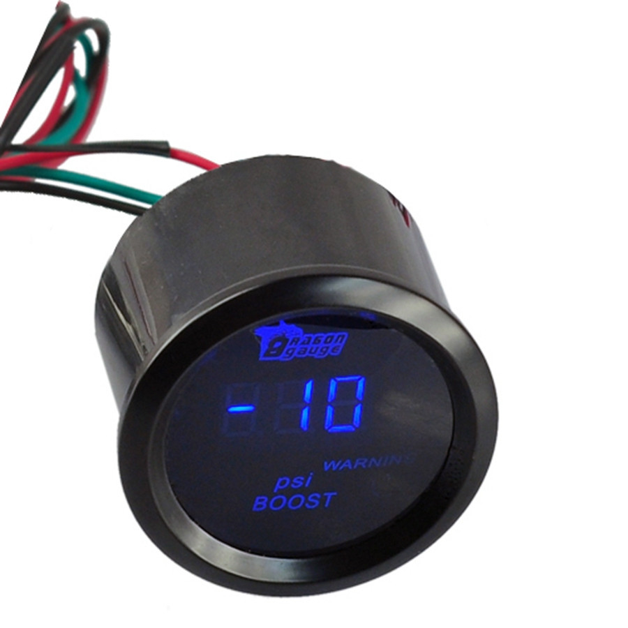 US 2" 52mm Blue Digital LED Elec 30 PSI Turbo Boost Gauge Boat Car AUTO ...