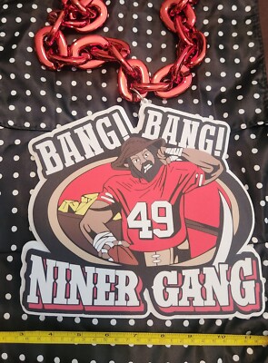 San Francisco 49ers Niners Gang Oversized NFL Fan Chain Necklace Foam ...