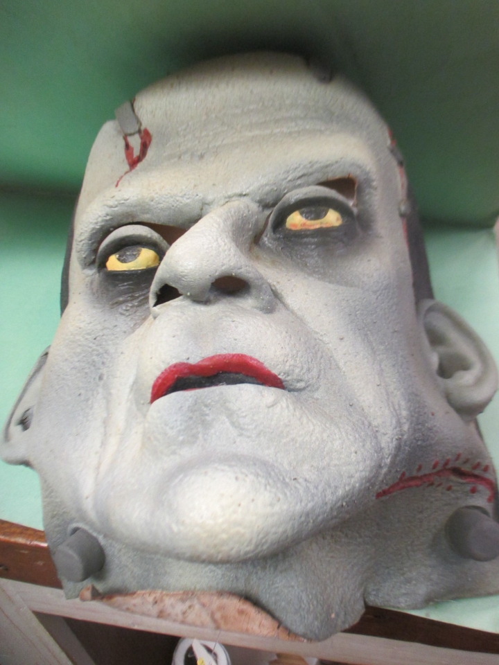 Vintage Frankenstein Mask Latex Halloween Illusive Concepts 1995 Boris ...