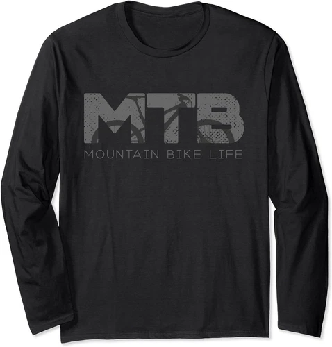 Mountain Bike Life MTB Vintage Mountain Bike Shirt Long Sleeve Tshirt ...