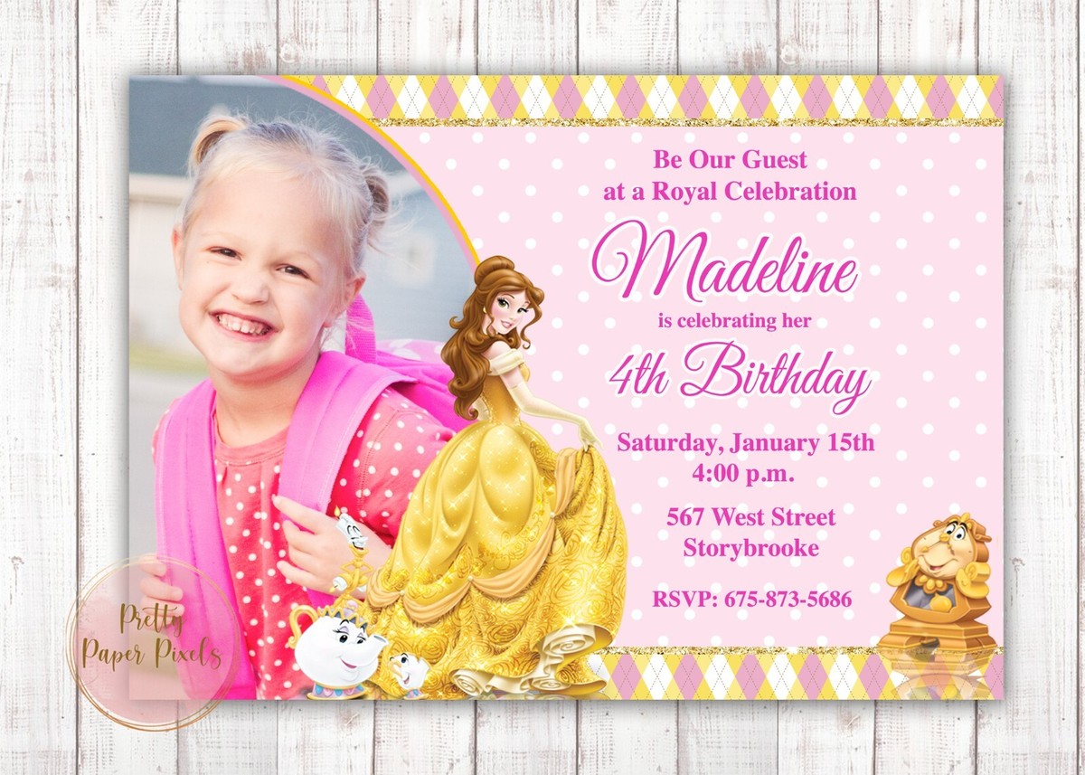 Princess Belle Birthday Card Examples