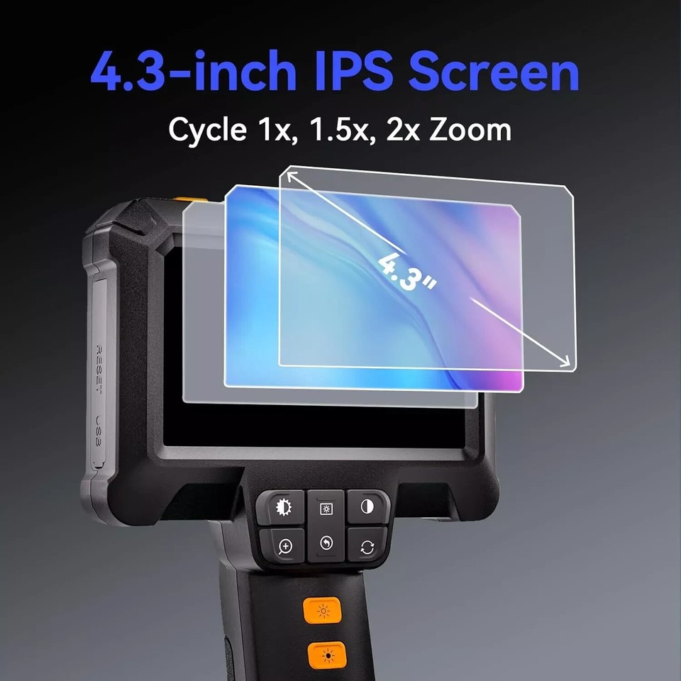 ANESOK Industrial Handheld Endoscope 4.3 IPS 1080P HD 5M Borescope ...