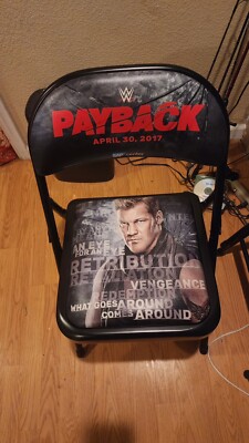 WWE PayBack Official Ringside Chair Rare Souvenir New AEW STAR Chris ...