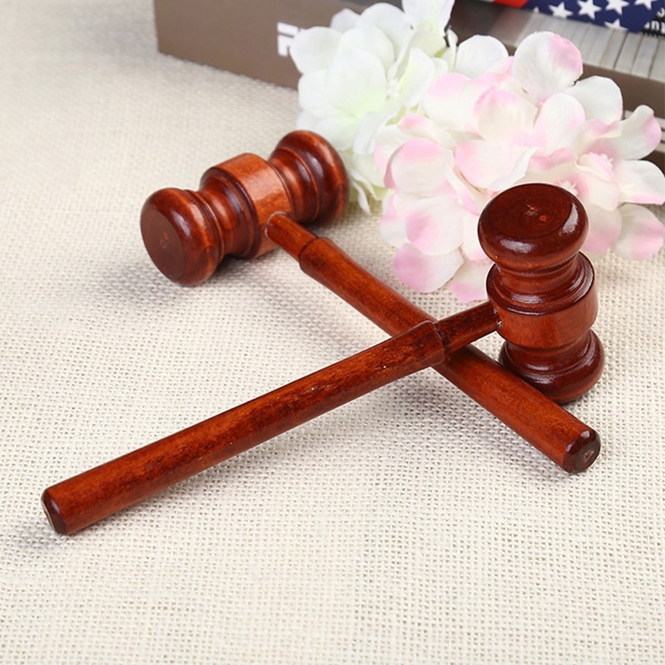 5 Pcs Auction Mallet Solid Wood Hammer Gavel Accessory Childs Toy ...