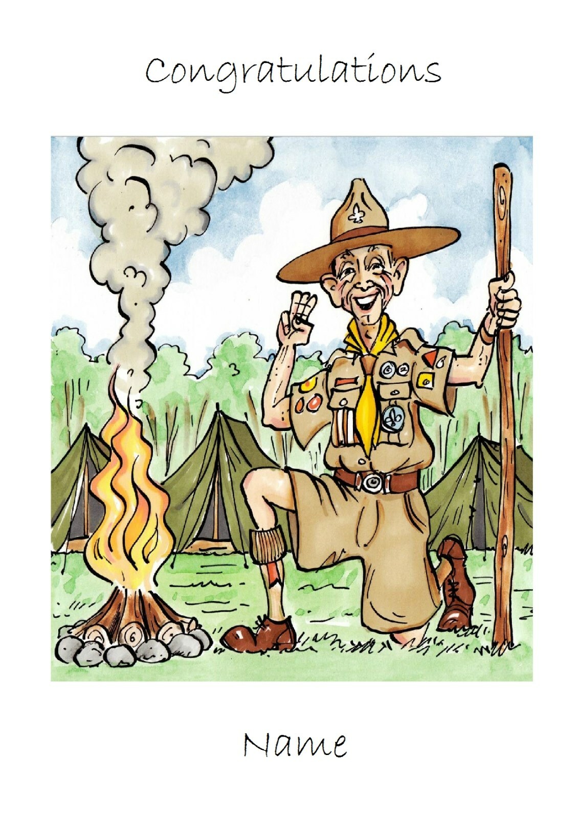 Scouts Leader Card for any occasion, personalise | eBay UK