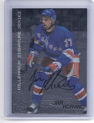 99-00 1999-00 BE A PLAYER MILLENNIUM JAN HLAVAC AUTOGRAPH AUTO 164 ...