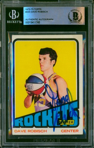 DAVE ROBISCH Signed 1972-73 Topps #223 Rookie Denver Rockets Slabbed ...