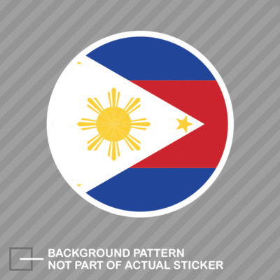 Round Filipino Flag Sticker Decal Vinyl Philippines Pinoy PHL | eBay