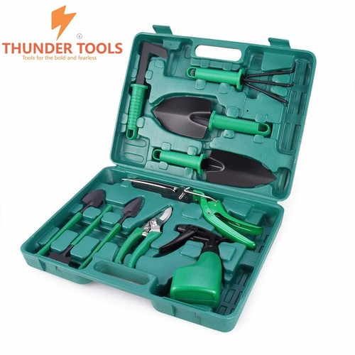 Thunder Tools 10PCS Stainless Steel Gardening Tool Kit with Organizer ...