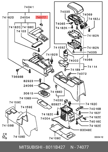 Genuine OE Plug Floor Console 8011B427 For Mitsubishi 8011-B427 | eBay.de